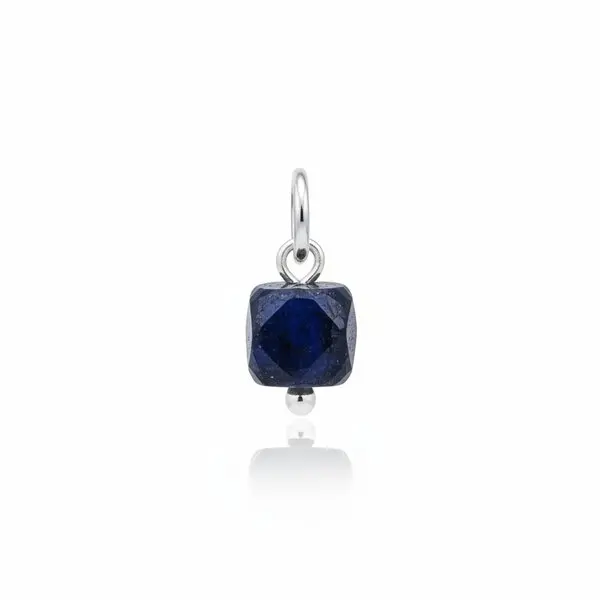 MHART Raw Sapphire Charm Sterling Silver