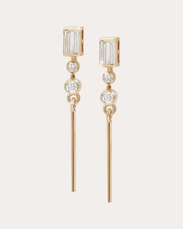 RITIQUE Diamond Nova Mini Mélange Bar Earrings