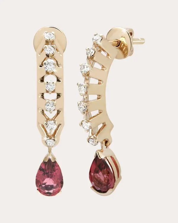 RITIQUE Tourmaline Mini Tricone Drop Earrings
