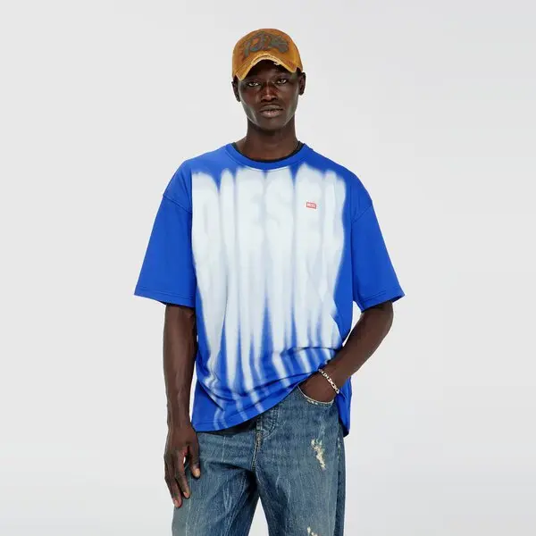 DIESEL® Cotton T-shirt With Bold Logo Print - Multicolor