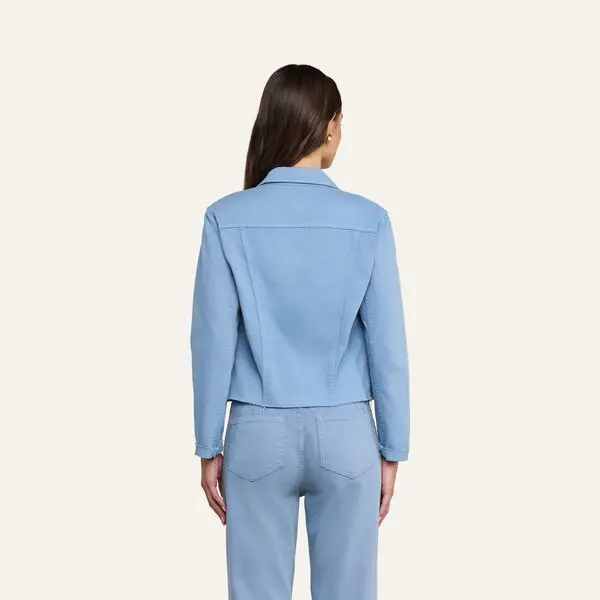 L'Agence Janelle Jean Jacket - Blue Mist