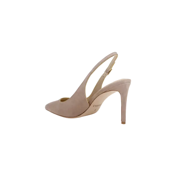 L'Agence Vichy Slingback Pump In Suede - Cappuccino Suede