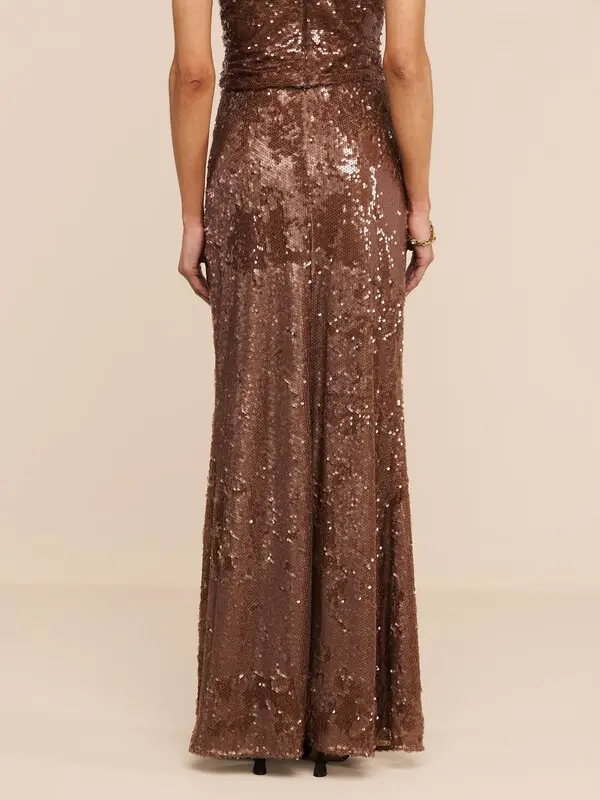 L'Agence Zeta Sequin Maxi Skirt