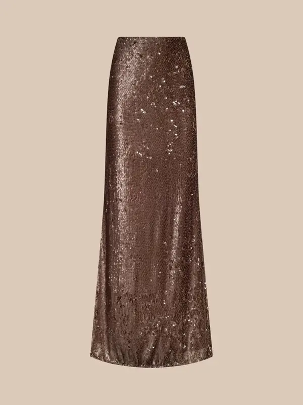L'Agence Zeta Sequin Maxi Skirt