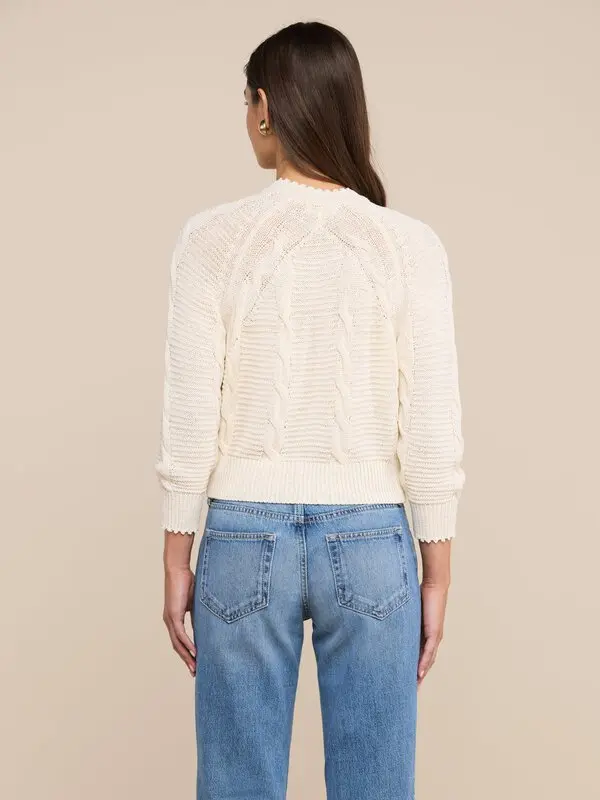 L'Agence Darcy Cable Knit Cardigan