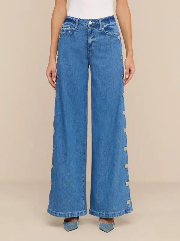 L'Agence Jennings Snap Wide-leg Jean - Torsten