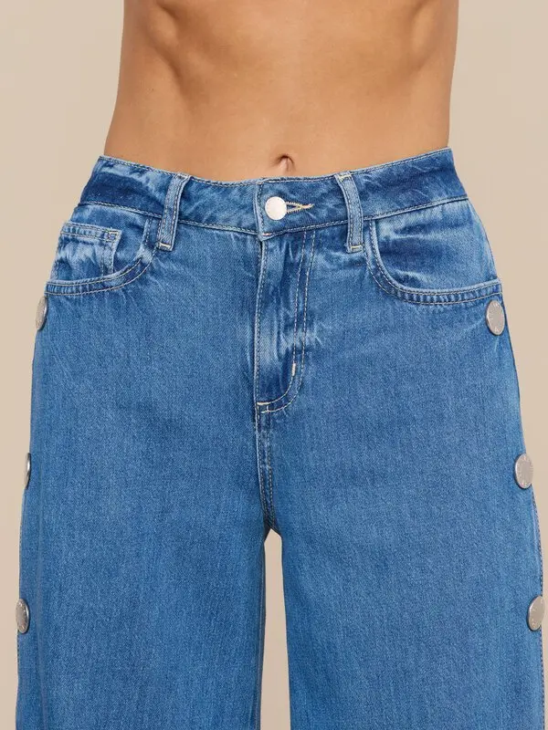 L'Agence Jennings Snap Wide-leg Jean