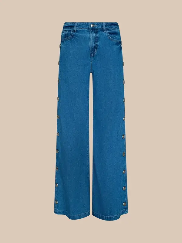 L'Agence Jennings Snap Wide-leg Jean
