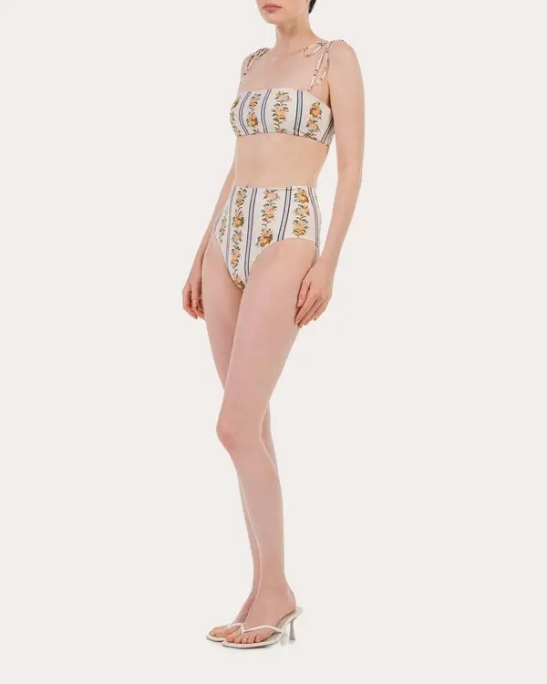 Agua Bendita Primavera Valle Bandeau Bikini Top