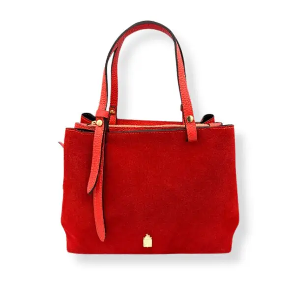 FRANCHETTI BOND Clara Italian Suede Hot Coral - Orange
