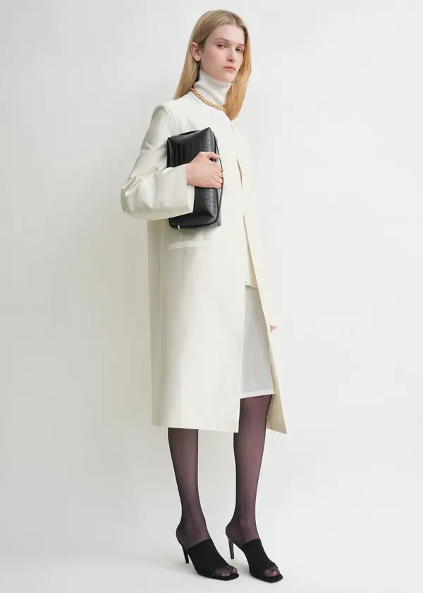 TOTEME Belted Croco-embossed Clutch