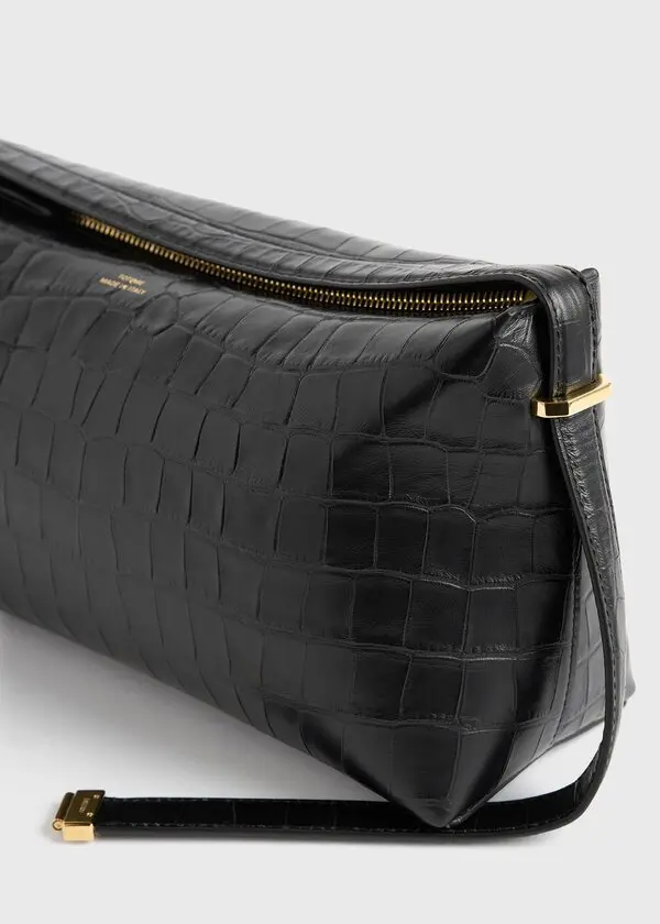 TOTEME Belted Croco-embossed Clutch