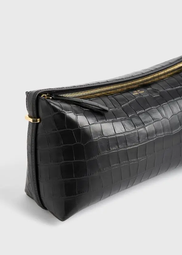 TOTEME Belted Croco-embossed Clutch