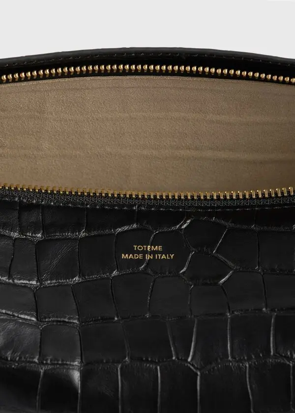 TOTEME Belted Croco-embossed Clutch