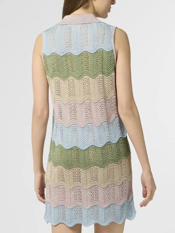 Philipp Plein Sleeveless Collared Knit Dress