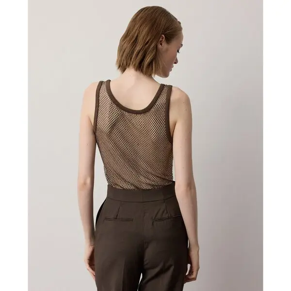 Ralph Lauren Melony Embellished Mesh Tank Top