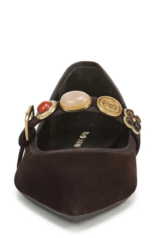 Veronica Beard Selene Charms Pointed Toe Flat - Espresso