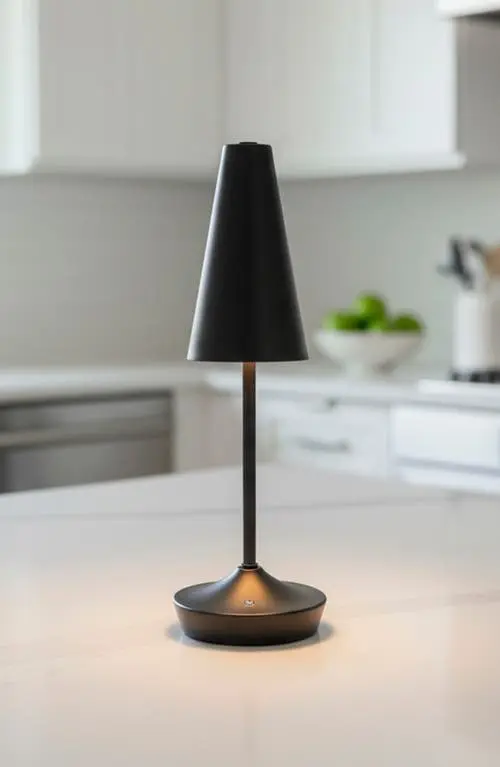 ADESSO Flynn Cordless Led Table Lamp - Black