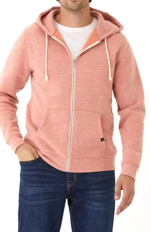 THREADS 4 THOUGHT Trim Fit Heathered Fleece Zip Hoodie - Firefly