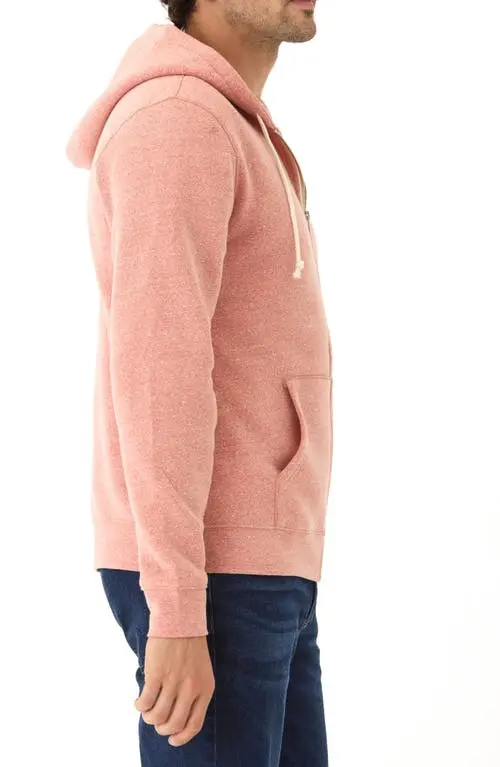 THREADS 4 THOUGHT Trim Fit Heathered Fleece Zip Hoodie - Firefly