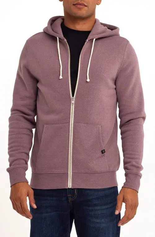 THREADS 4 THOUGHT Trim Fit Heathered Fleece Zip Hoodie - Twilight