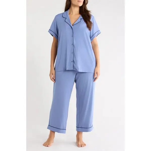 Nordstrom Moonlight Eco Crop Pajamas - Blue Beyond