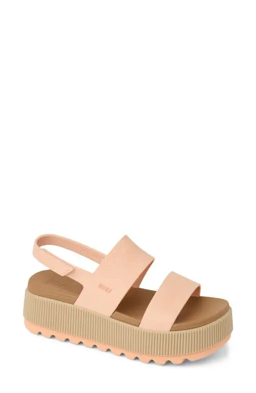 Reef Water Vista Platform Slingback Sandal - Bellini/tan