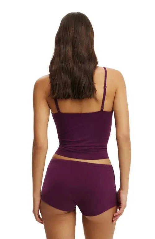 Cotton:on Dreamy Soft Tie Micro Short - Blackcurrant