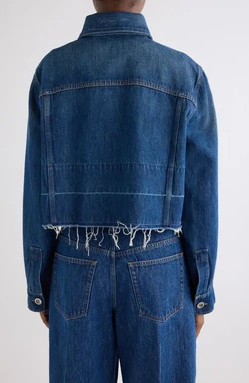 Givenchy Release Hem Raw Edge Denim Shirt