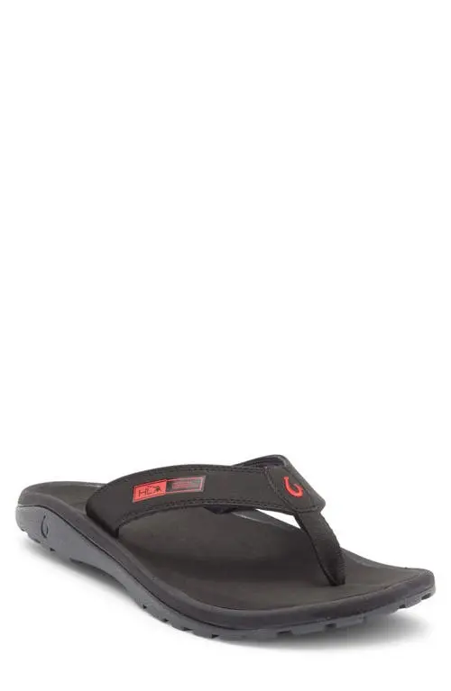 Olukai Ohana Flip Flop - Black/red
