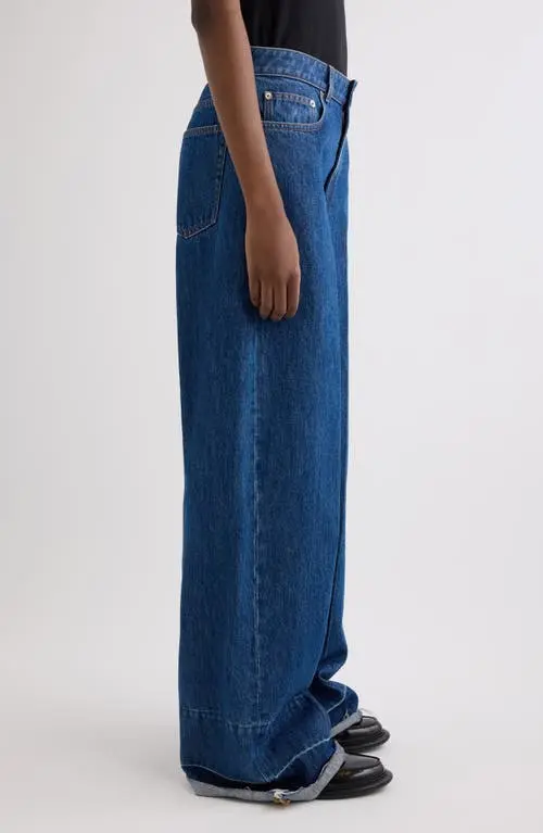 Givenchy Raw Edge Wide Leg Denim Jeans