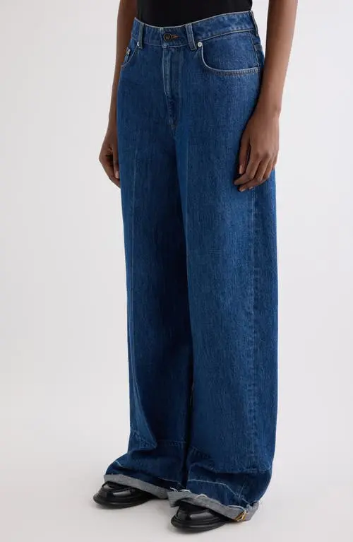 Givenchy Raw Edge Wide Leg Denim Jeans