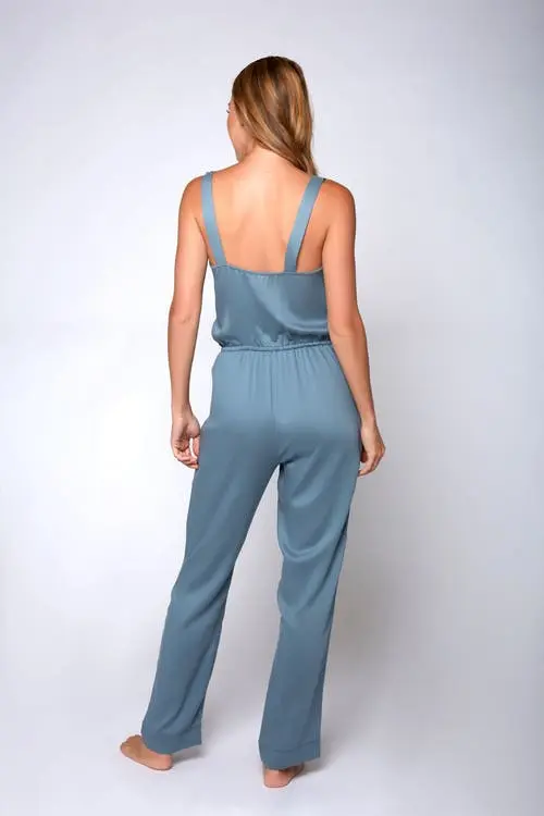 ICOLLECTION Cotton Tencel Ankle-length Jumper With Elastic Waist