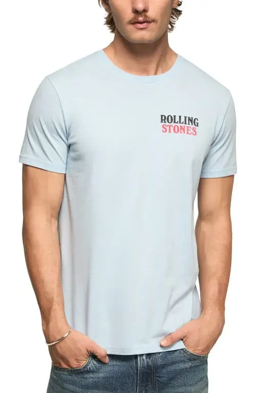 Lucky Brand Rolling Stones Tongues Graphic T-shirt - Cerulean