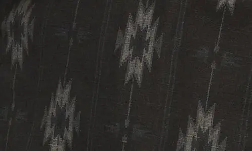 Lucky Brand Geo Pattern Slub Cotton Snap-up Western Shirt - Black Multi