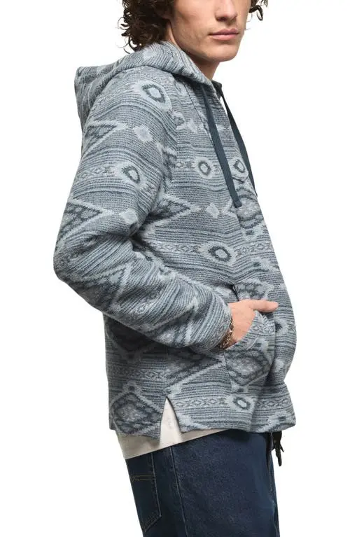 Lucky Brand Baja Woven Cotton Jacquard Pullover Hoodie