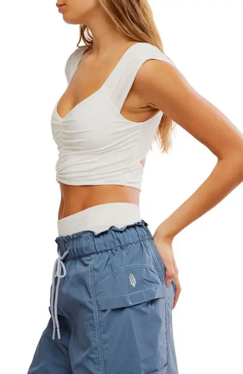 Free People Breathe Deeper Crop Top - White