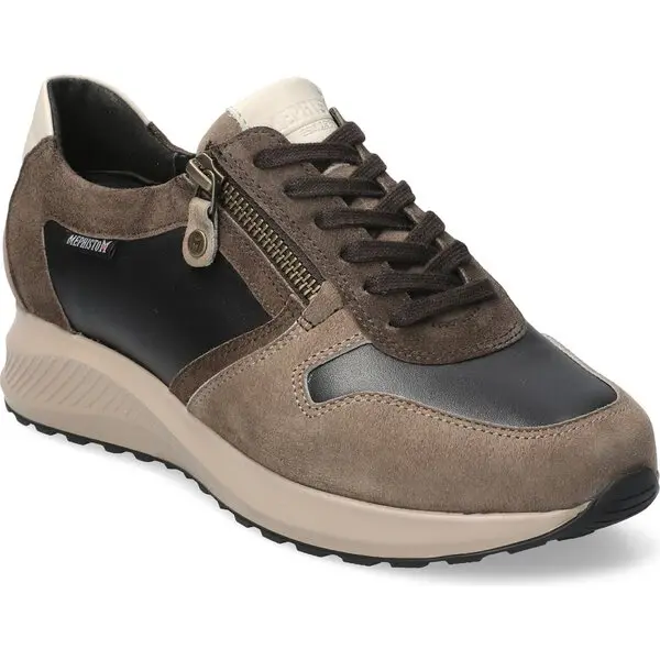 Mephisto Kim" Sneaker With Colorblocked Accents - Walnut