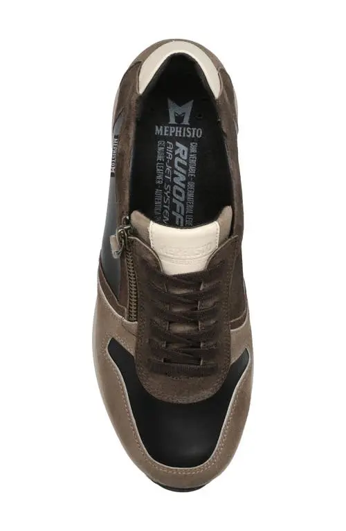 Mephisto Kim" Sneaker With Colorblocked Accents - Walnut