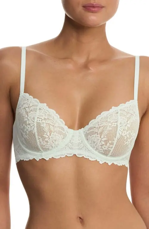 Natori Heavenly Lace Convertible Balconette Bra - Iced Mint