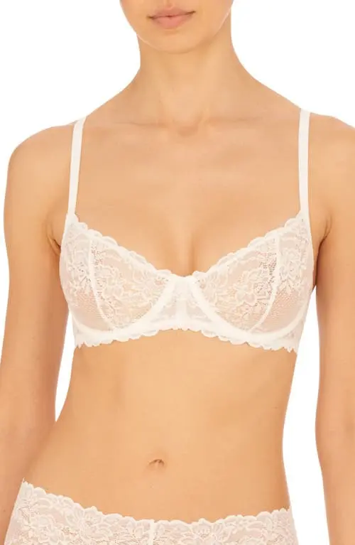 Natori Heavenly Lace Convertible Balconette Bra - White