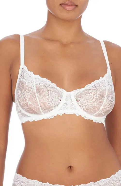 Natori Heavenly Lace Convertible Balconette Bra - White