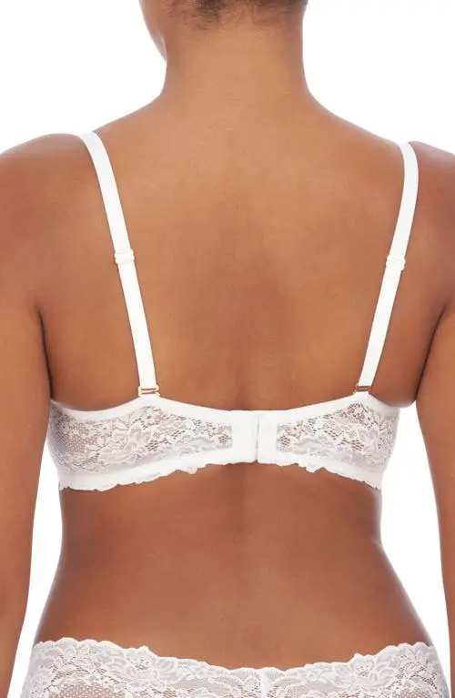 Natori Heavenly Lace Convertible Balconette Bra - White