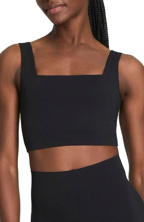 Spanx Square Neck Crop Tank - Very Black