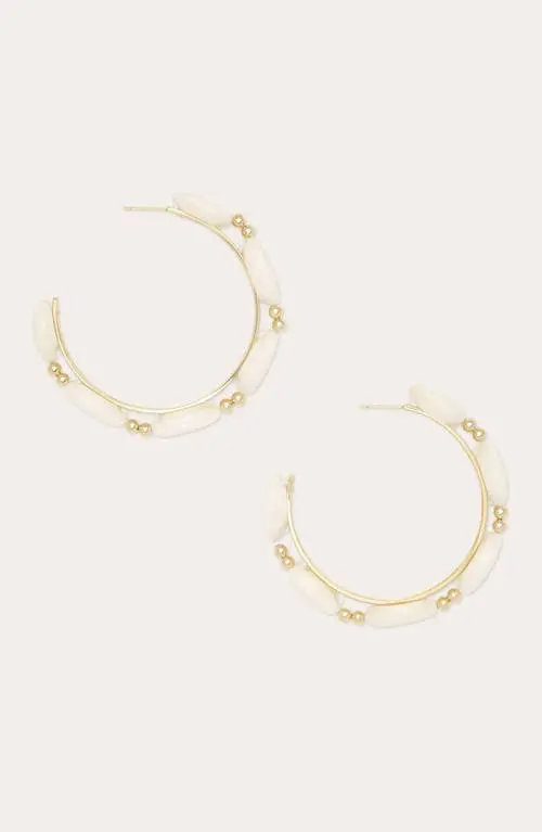 Ramy Brook Casie Shell Hoop Earrings