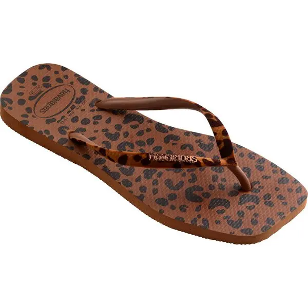 Havaianas Flocked Strap Flip Flop - Rust