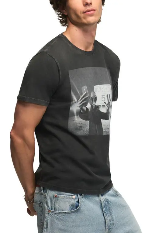 Lucky Brand Area 51 Alien Cotton Graphic T-shirt