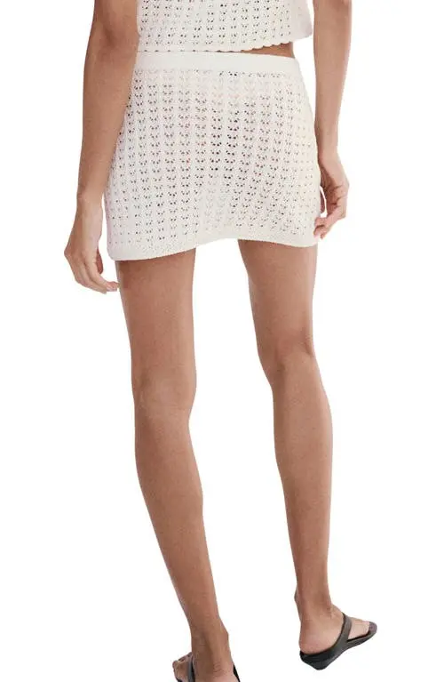 Mango Openwork Knit Miniskirt