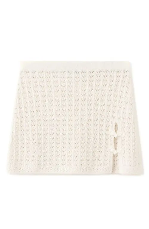 Mango Openwork Knit Miniskirt