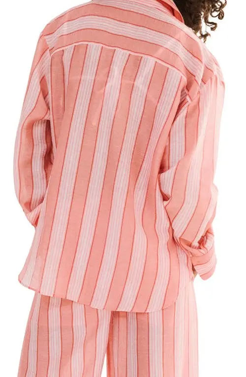 Mango Striped Button-up Shirt